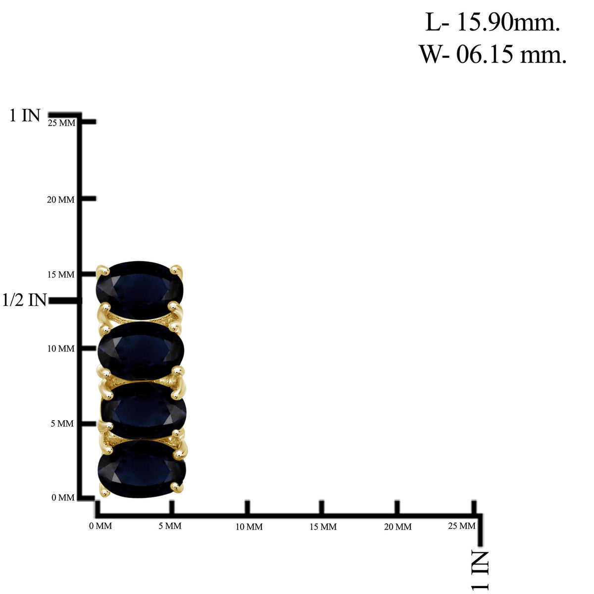 5.35 CTW Sapphire Earrings in 14K Gold-Plated – Jewelexcess